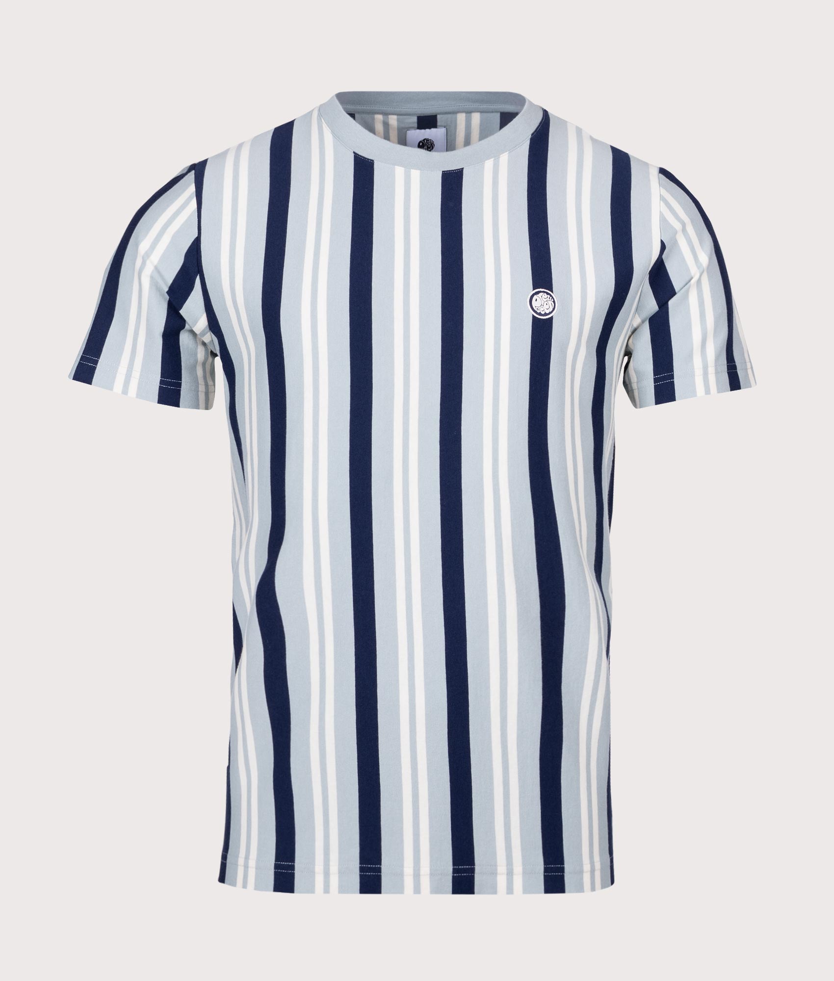 Capella Vertical Stripe T-Shirt Light Blue | Pretty Green | EQVVS