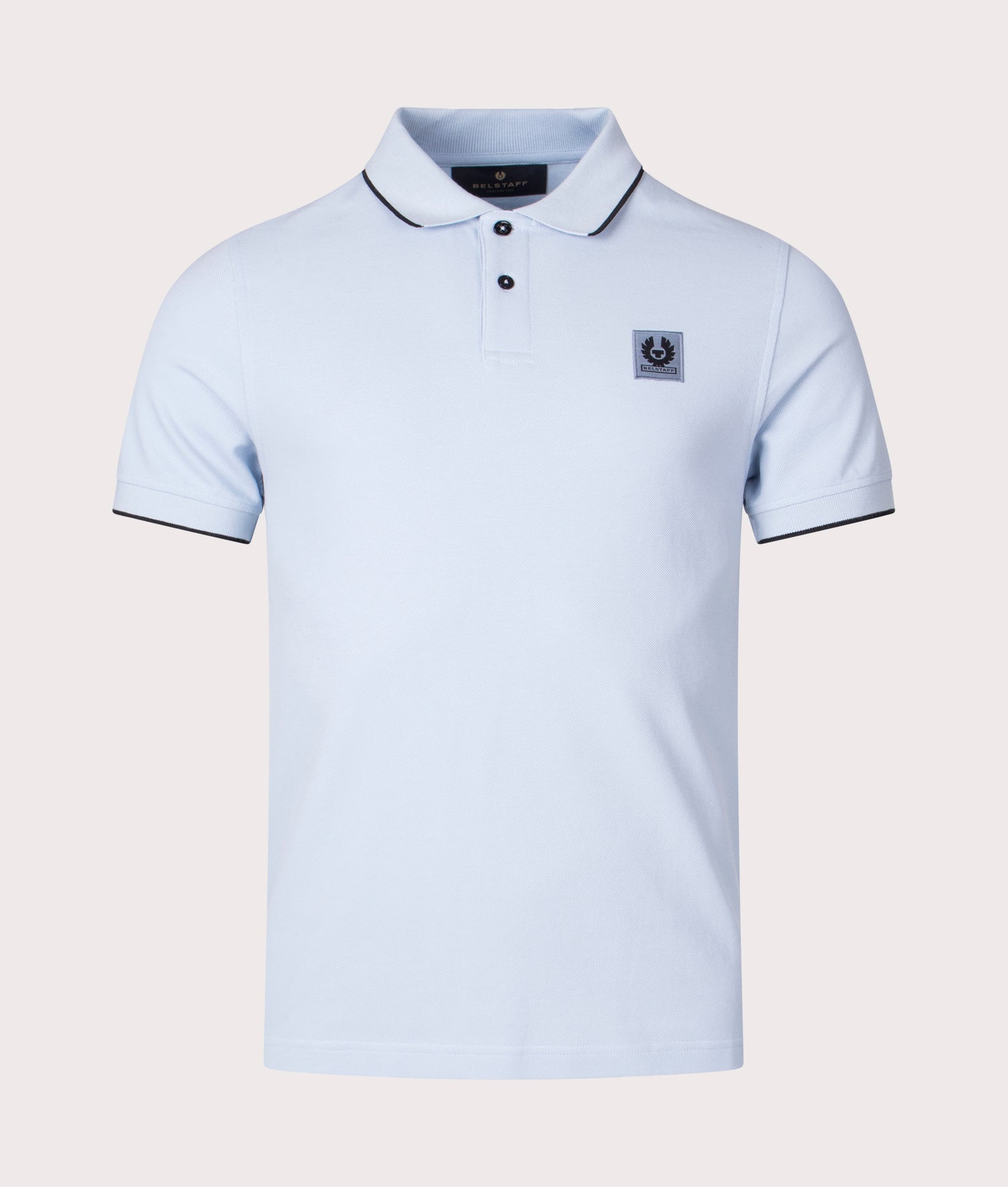 Tipped Polo Shirt Sky Blue | Belstaff | EQVVS