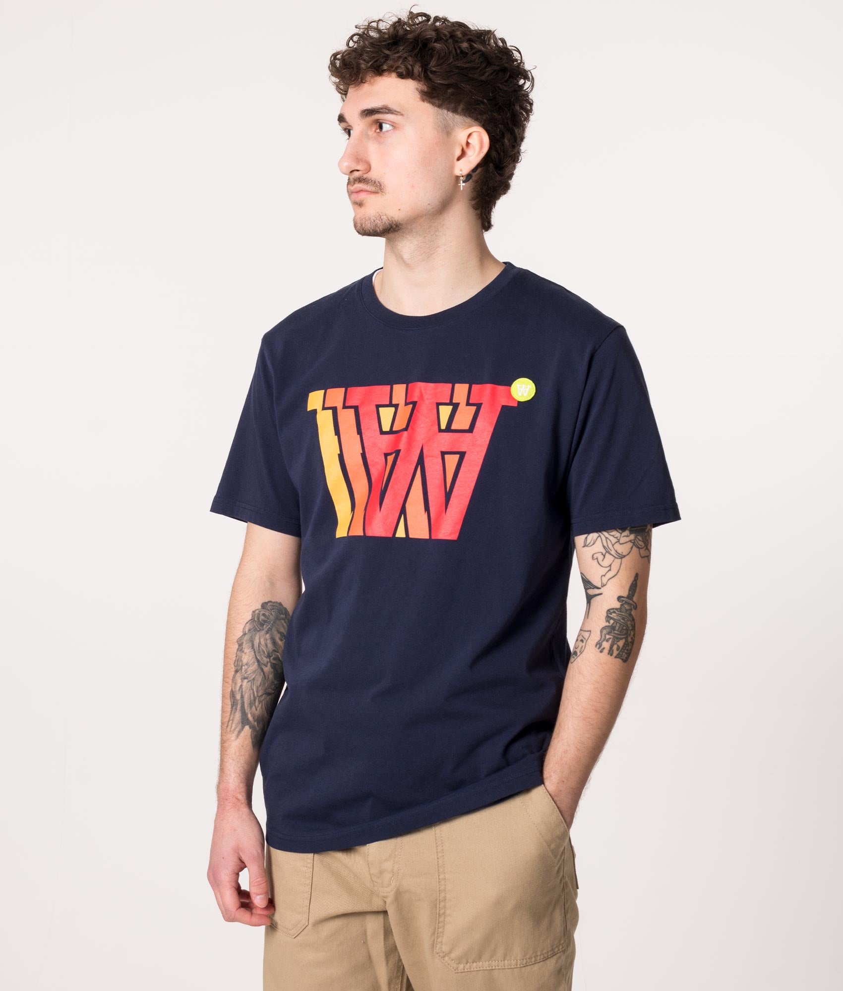 Ace Badge Logo T-Shirt Navy | Wood Wood | EQVVS